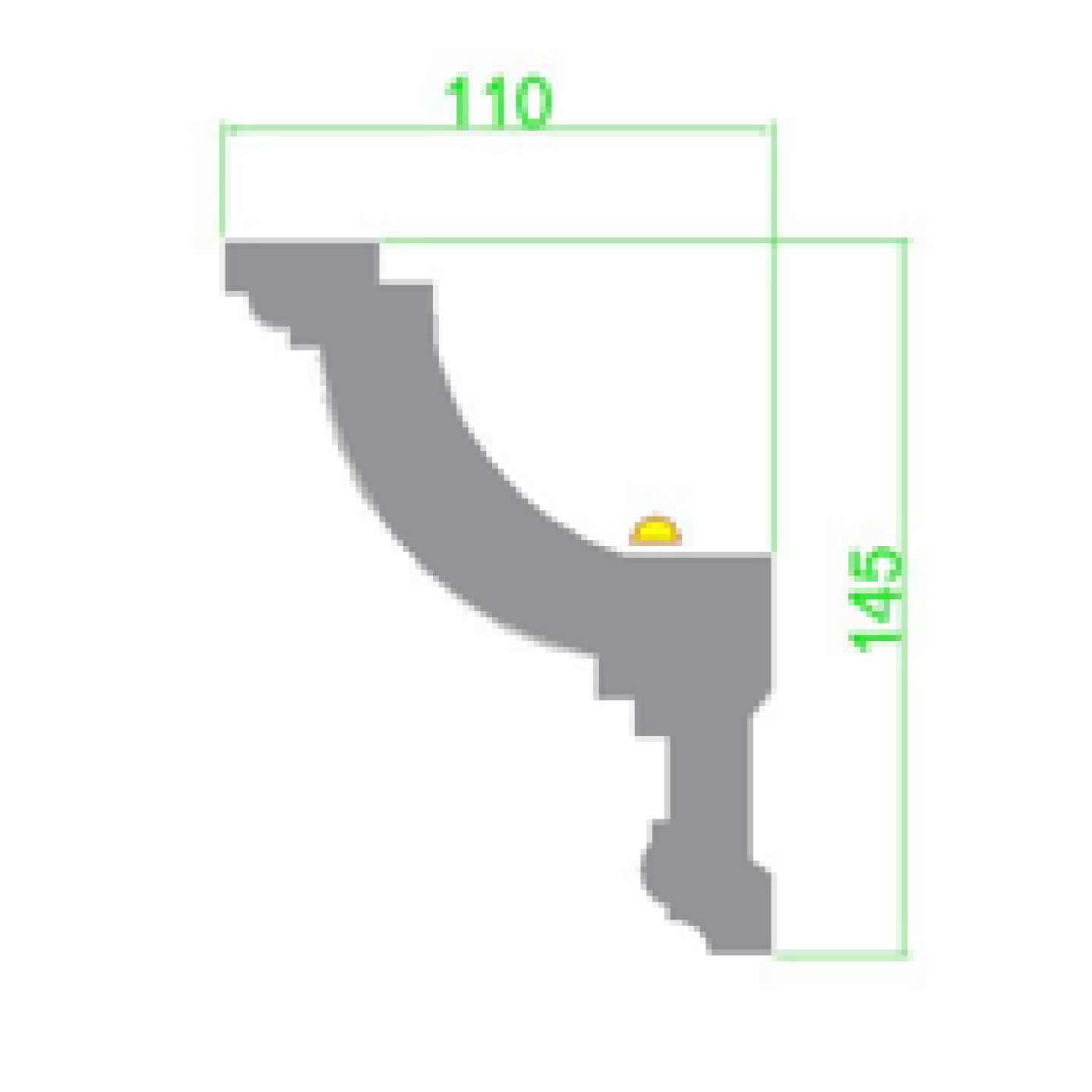 Scafa pentru banda LED T din polistiren extrudat de culoare alba H x ...