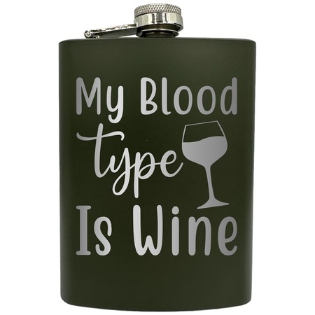 Манерка BestCase, Неръждаема стомана, 8oz (240ml), Гравирана, My Blood ...
