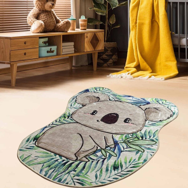 Covor Chilai Home 876CHL1234, 120x160 cm, Fire de catifea, Gri/Verde ...