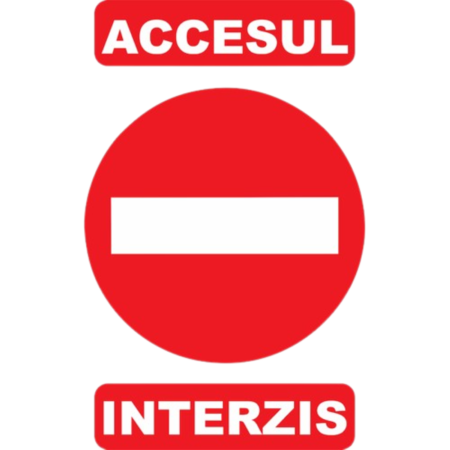 Sticker decorativ, semn indicator, Accesul interzis, 42x59.4 cm A2 ...