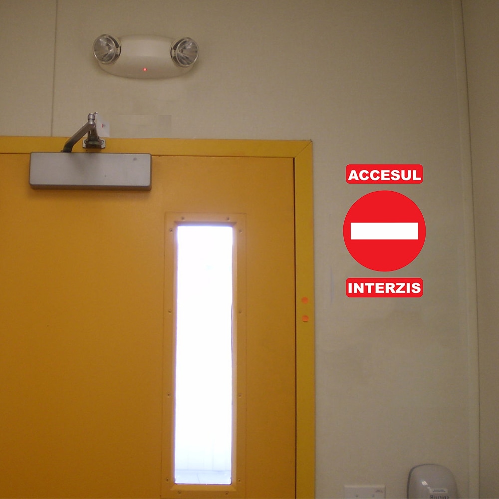 Sticker decorativ, semn indicator, Accesul interzis, 42x59.4 cm A2 ...