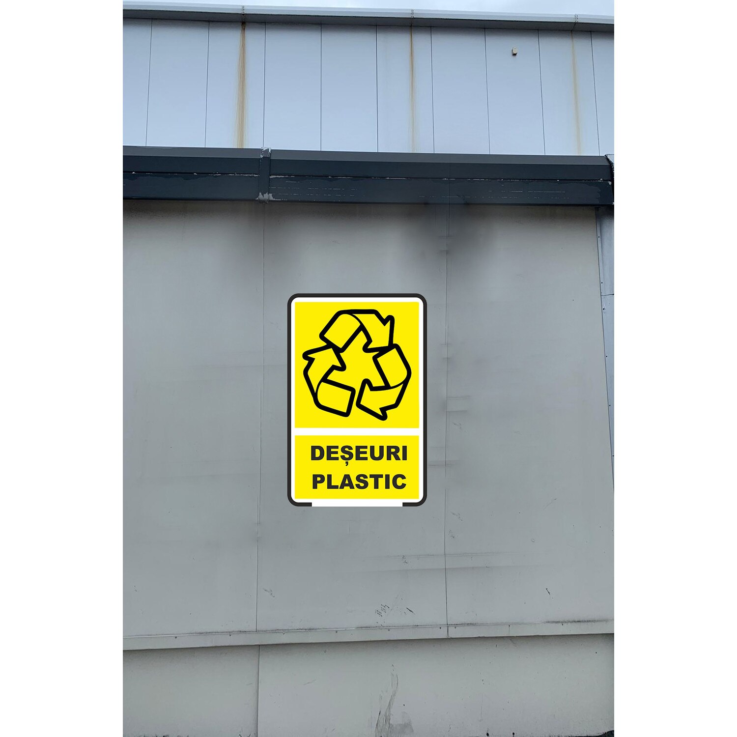 Sticker decorativ, semn indicator, Deseuri plastic, 84.1x118.9 cm A0 ...