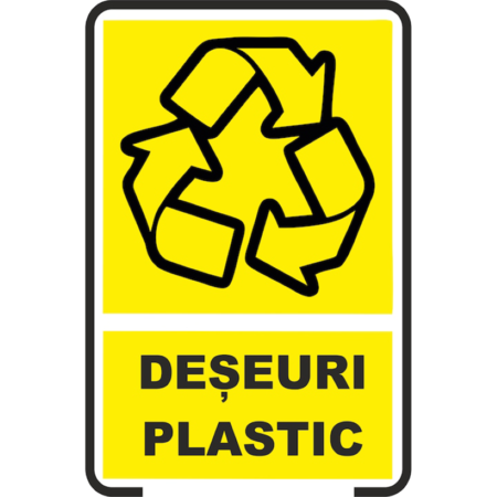 Sticker decorativ, semn indicator, Deseuri plastic, 84.1x118.9 cm A0 ...
