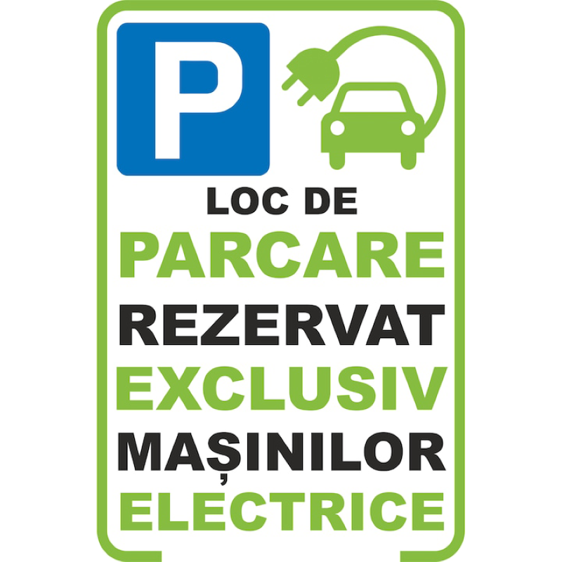 Sticker decorativ, semn indicator, Loc de parcare rezervat exclusiv ...