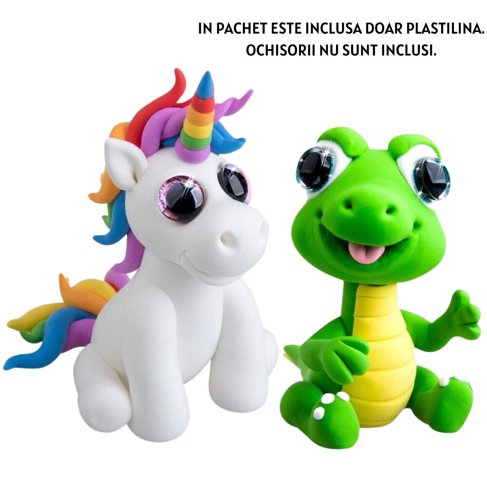 Set argila modelatoare, plastilina inteligenta, 4 culori x 40 g - eMAG.ro