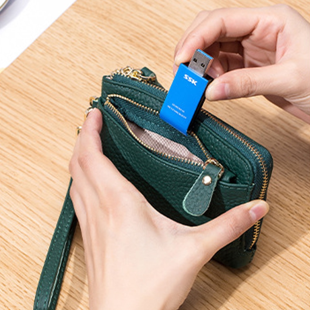 Portofel dama, Piele naturala, 13x8cm, Verde - eMAG.ro