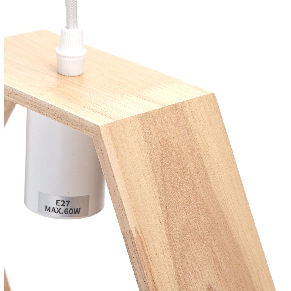 Pendul Modern din Lemn Sophie, Inaltime Reglabila, E27, 110 Cm, Forma ...
