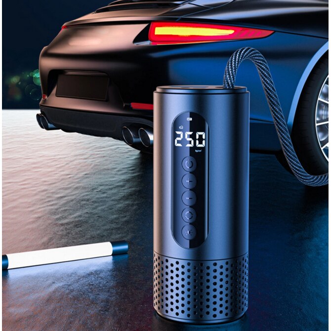 Compresor auto portabil SpectrumPoint®, baterie 4500 mAh, lanterna ...