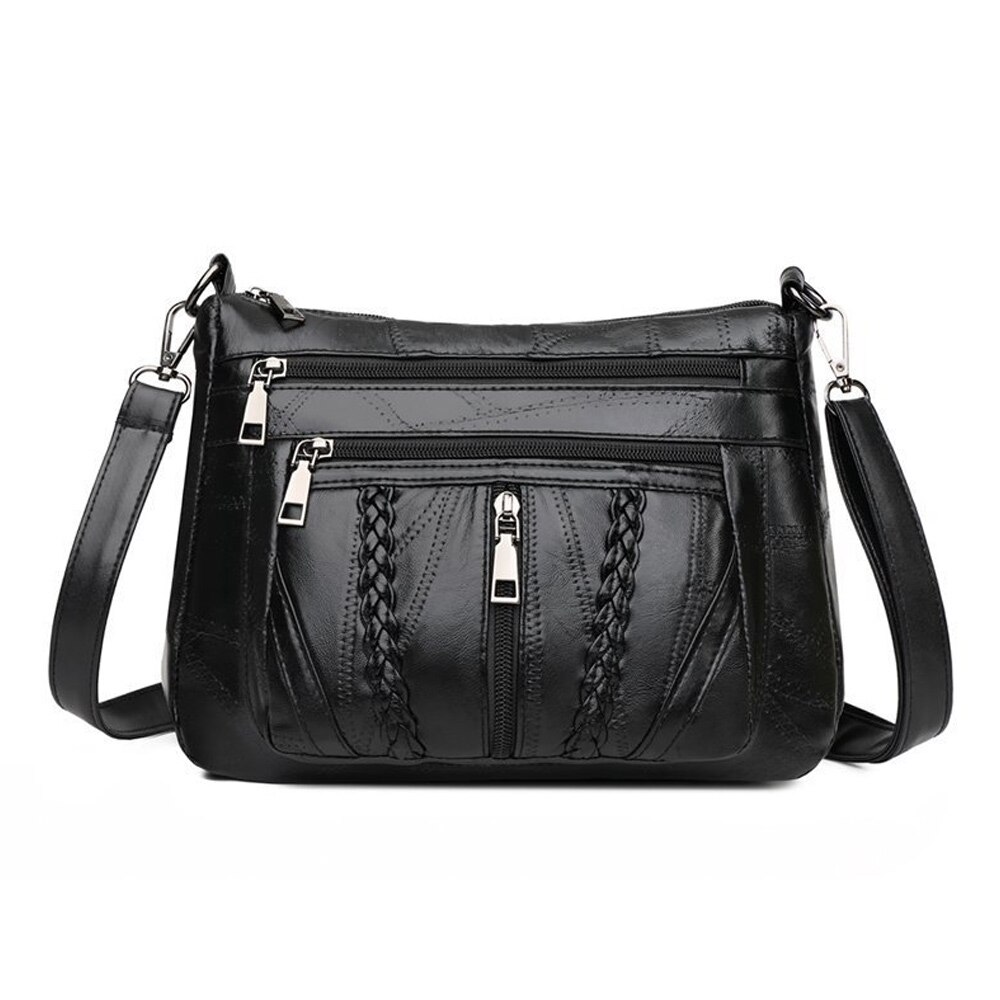 Geanta dama crossbody, Piele ecologica, Negru - eMAG.ro