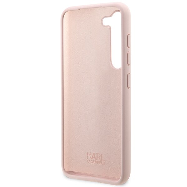 Кейс за Samsung Galaxy S23 Карл Лагерфелд силиконов иконик карл розов ...