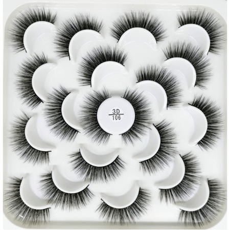 Set 10 perechi gene false, 3D, Reutilizabile, Negru - eMAG.ro