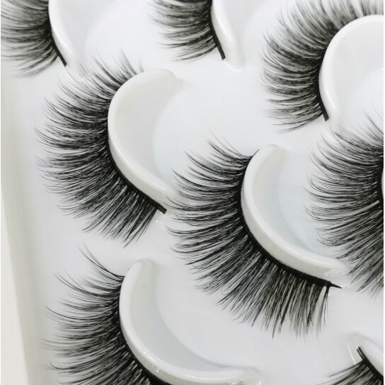 Set 10 perechi gene false, 3D, Reutilizabile, Negru - eMAG.ro