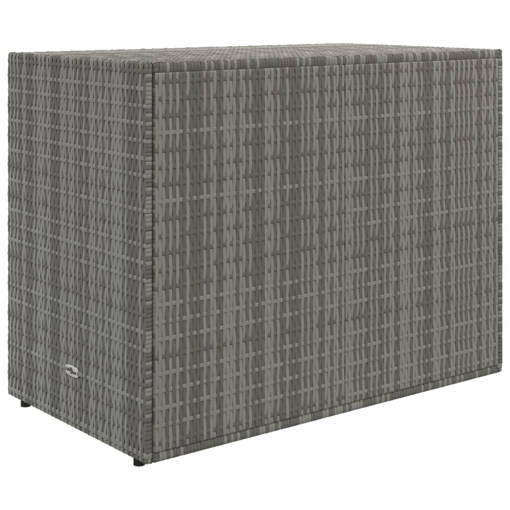 Dulap de depozitare de gradina vidaXL, gri, 100x55,5x80 cm, poliratan ...