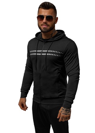 Jacheta de primavara barbati neagra OZONEE JS/M10306 XXL - eMAG.ro
