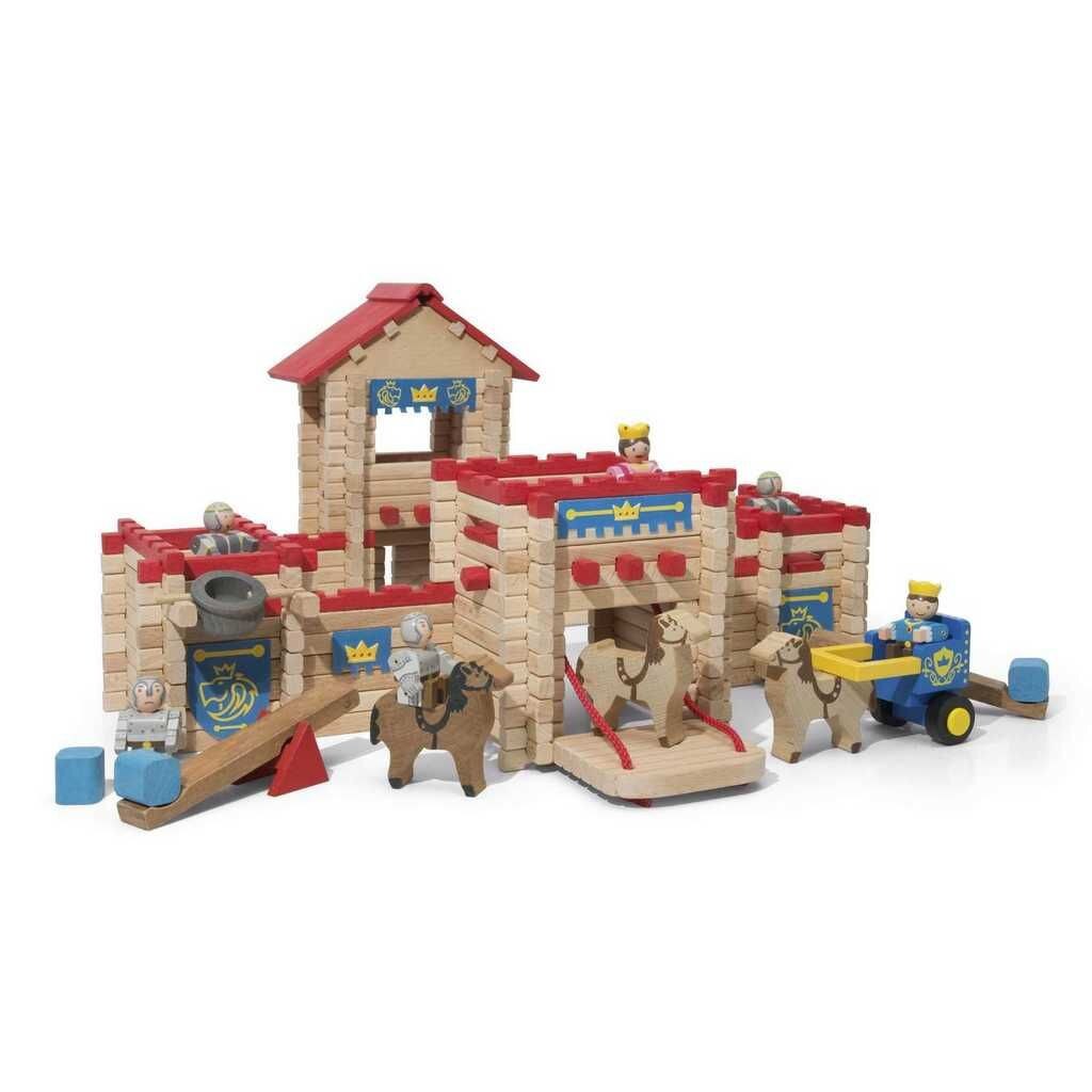 Set de constructie pentru copii, Jeujura, Lemn, 300 piese, 5 ani+ ...
