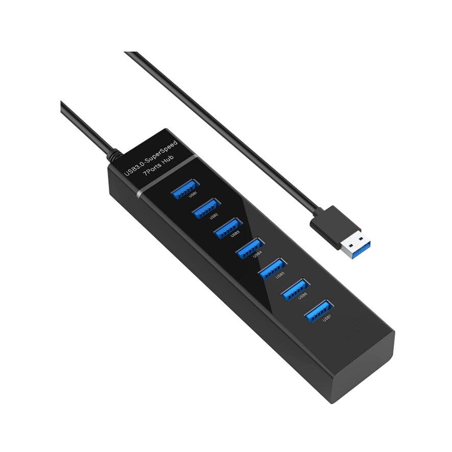 Hub cu 7 Porturi USB 3.0, 5 Gbps, LED Indicator, Compact, Saiconcept ...
