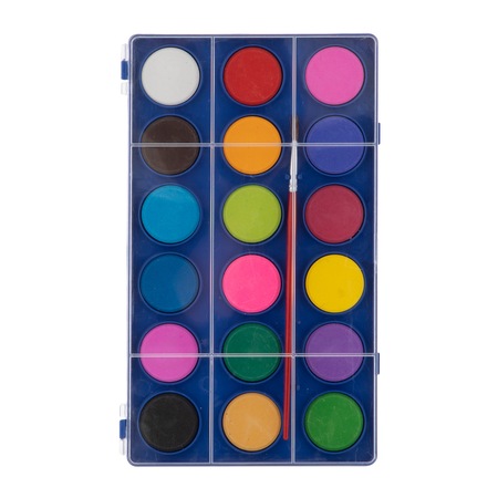 Set acuarele si pensula, Grafix, 18 culori, Multicolor - eMAG.ro