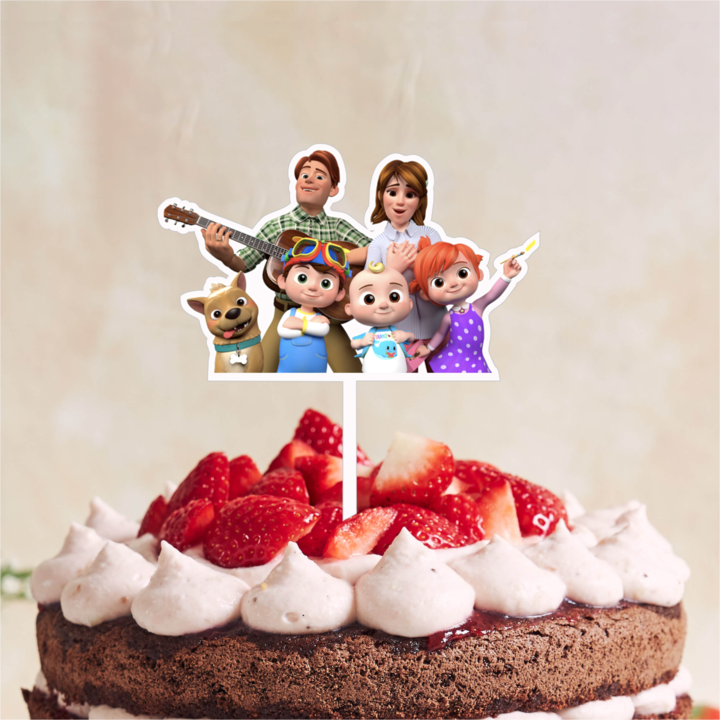 Topper tort UV Cocomelon, Inedit Print, TC851, MDF, 10 cm - eMAG.ro