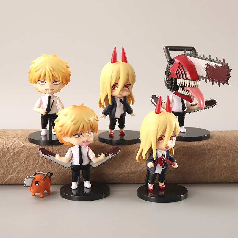 Set 6 figurine Chainsaw Man Denji, Pochita, Pawa, 10 cm - eMAG.ro