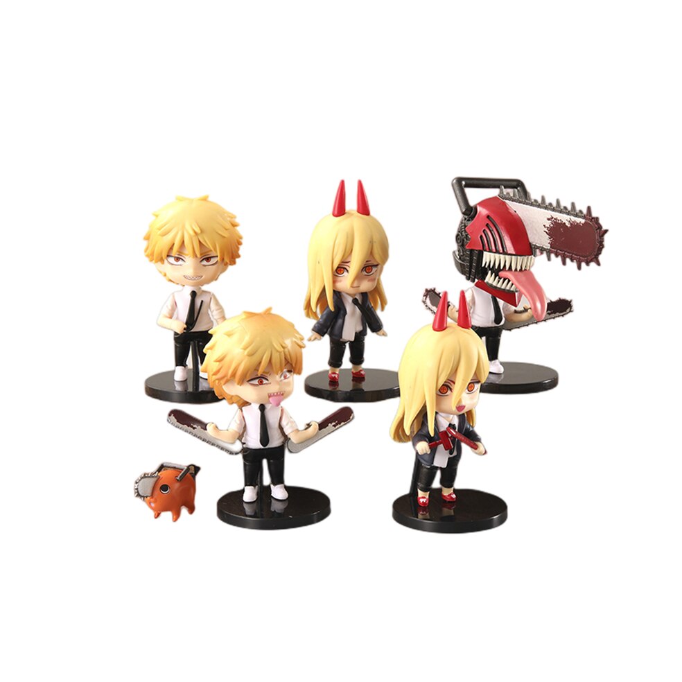 Set 6 figurine Chainsaw Man Denji, Pochita, Pawa, 10 cm - eMAG.ro