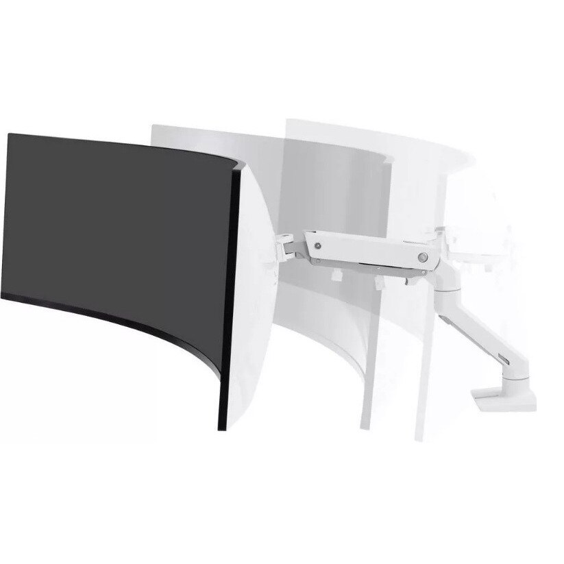 Brat pentru monitor de birou HX cu pivot HD, Ergotron, Alb - eMAG.ro