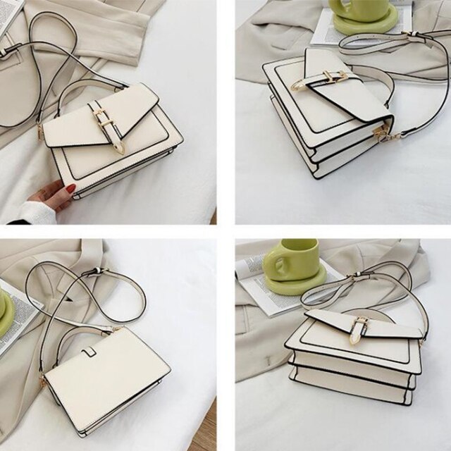 Geanta dama, WEPZSXO, Crossbody, Piele ecologica, 30x20x10cm, Alb - eMAG.ro