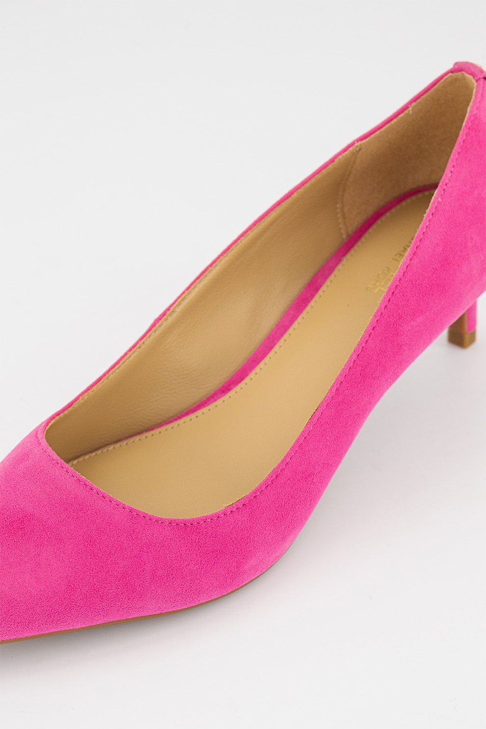 Michael Kors, Pantofi de piele intoarsa cu toc kitten, Fucsia, 8.5 ...