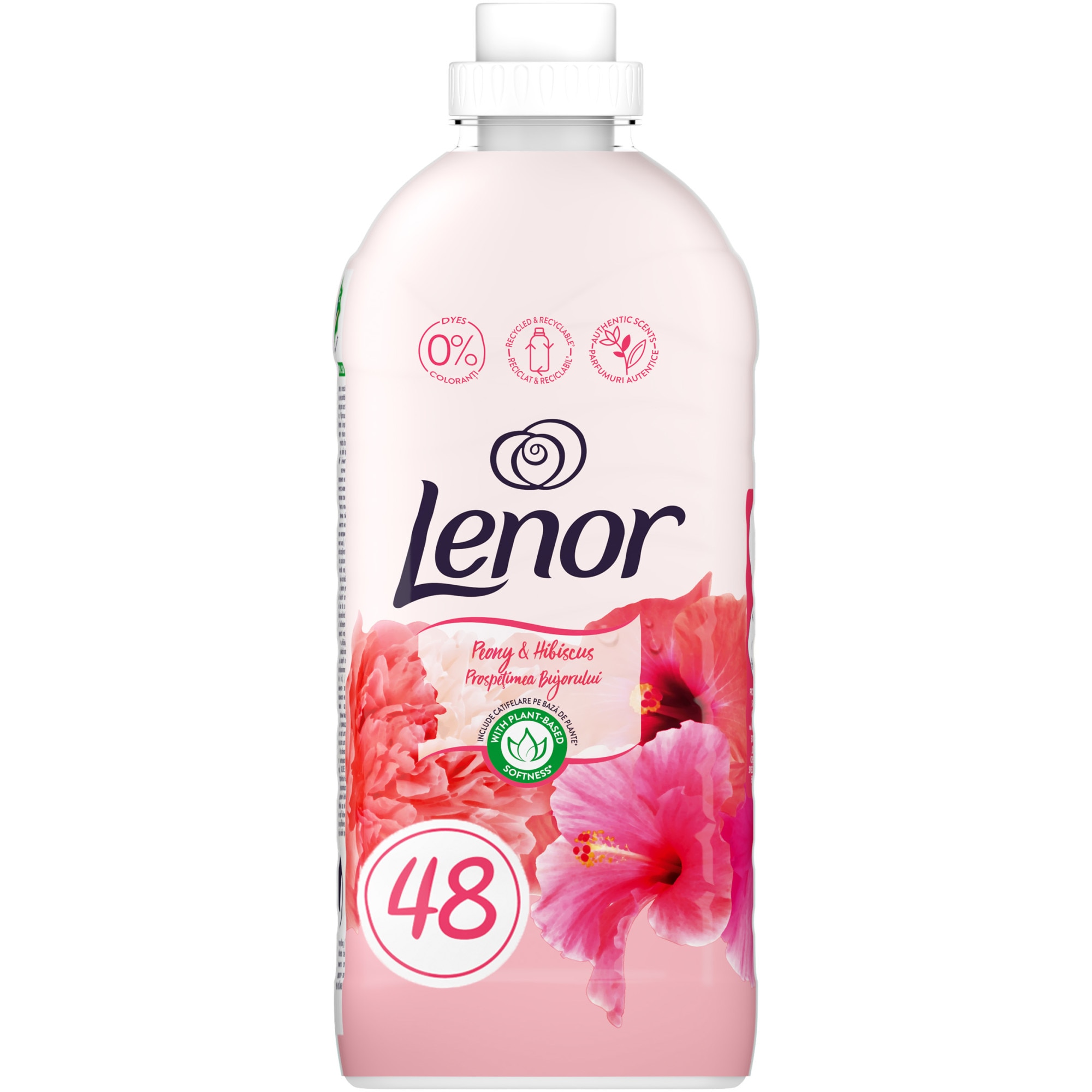 Омекотител Lenor Peony & Hibiscus, 1.2 л, 48 пранета - eMAG.bg