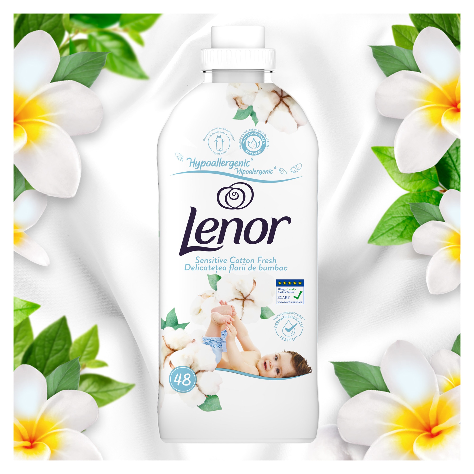 Balsam de rufe Lenor Sensitive, 1.2L, 48 spalari - eMAG.ro