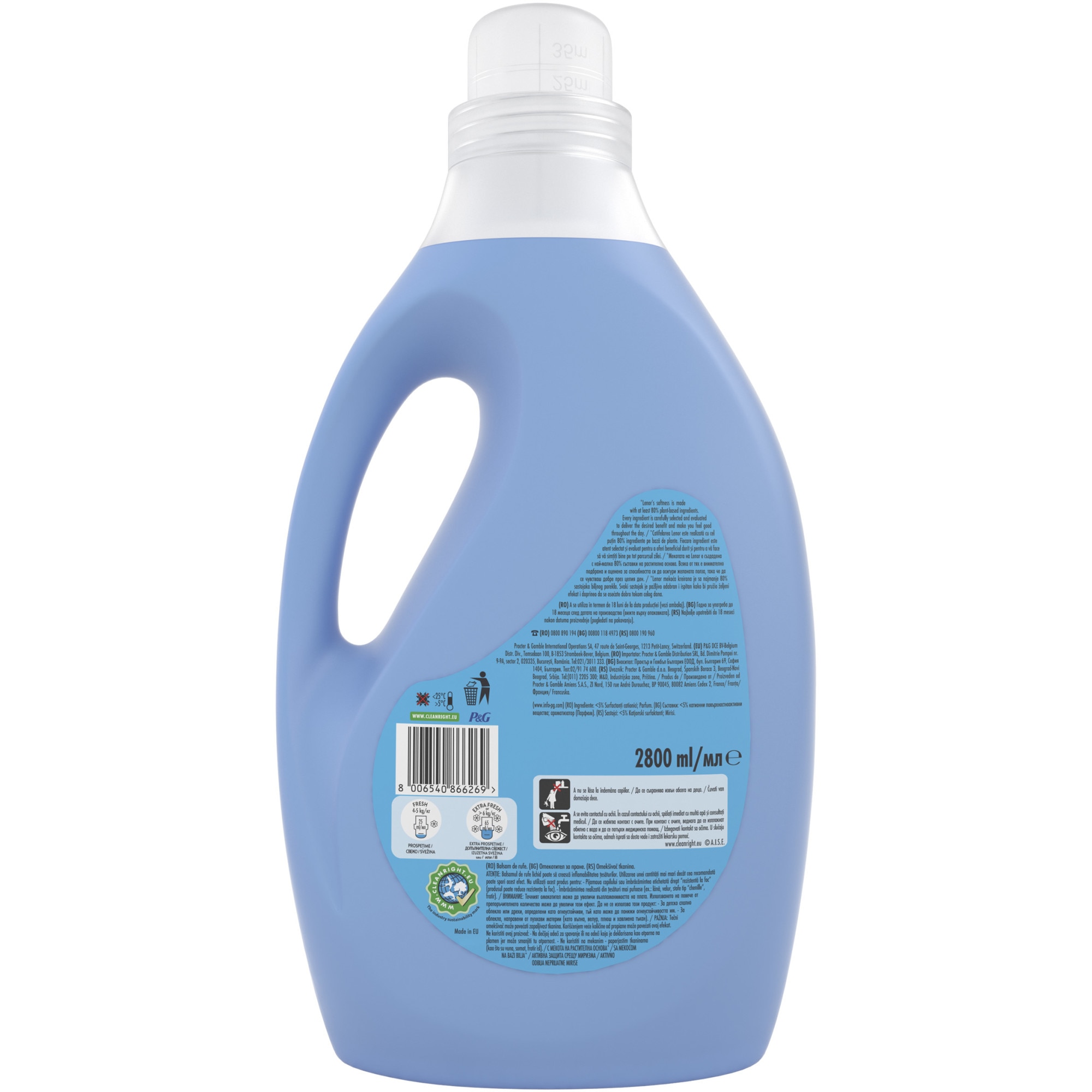 Омекотител Lenor Spring Awakening, 2.8 л, 112 пранета - eMAG.bg