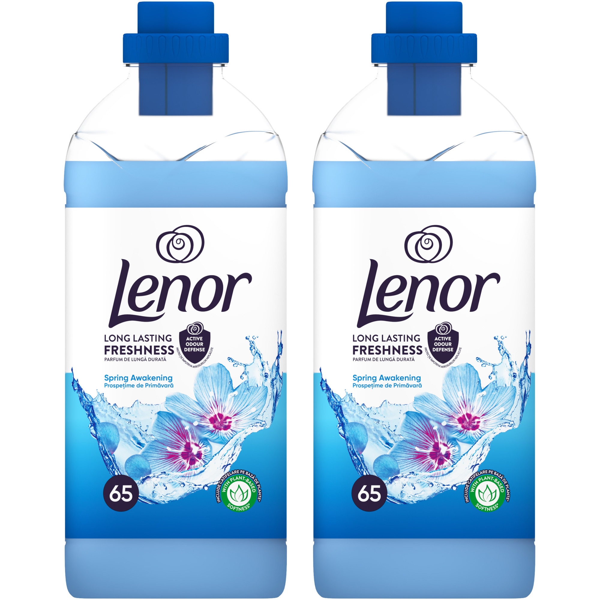 Пакет Омекотител Lenor Spring Awakening, 2 x 1,65 л, 130 пранета - eMAG.bg