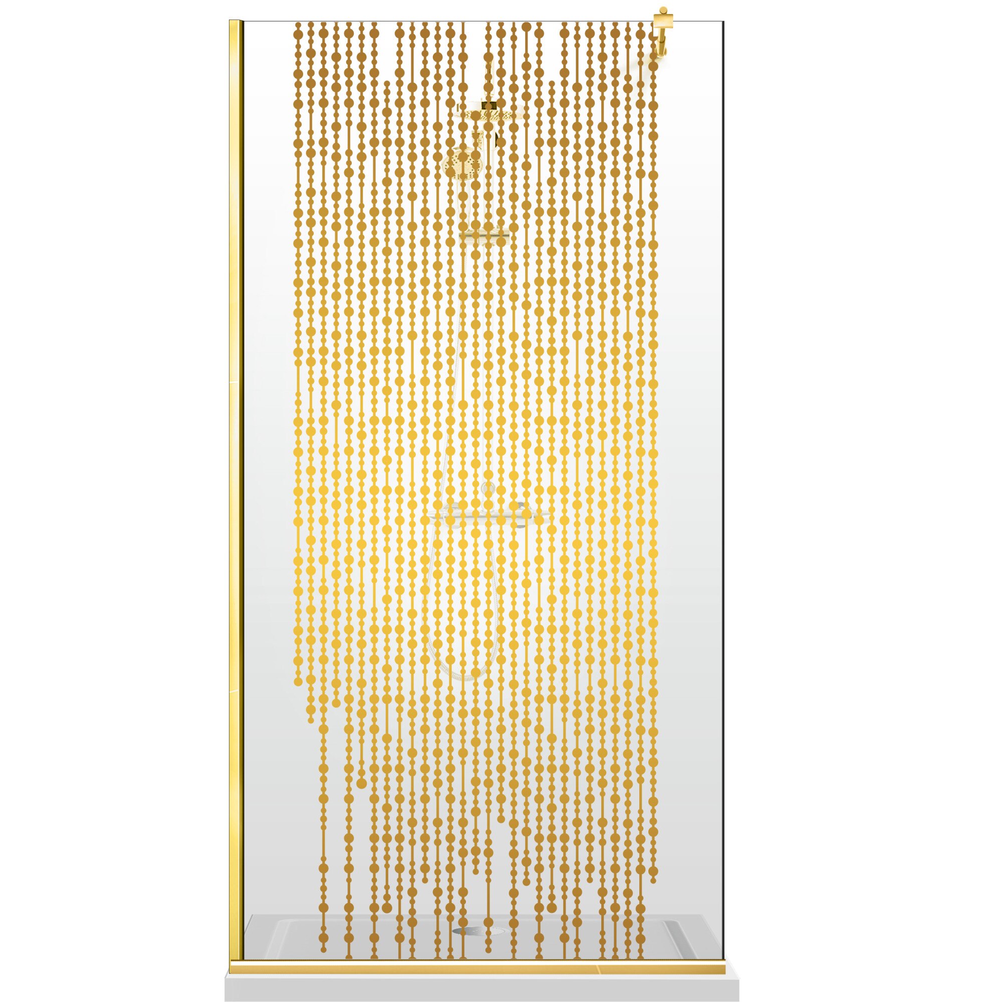 Paravan dus walk-in Aqua Roy ® Gold, model Rain auriu, sticla 8 mm ...
