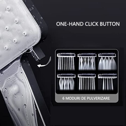 Душ слушалка, BYONDSELF®, с 1,5 м маркуч и регулируема стойка, 6 режима ...