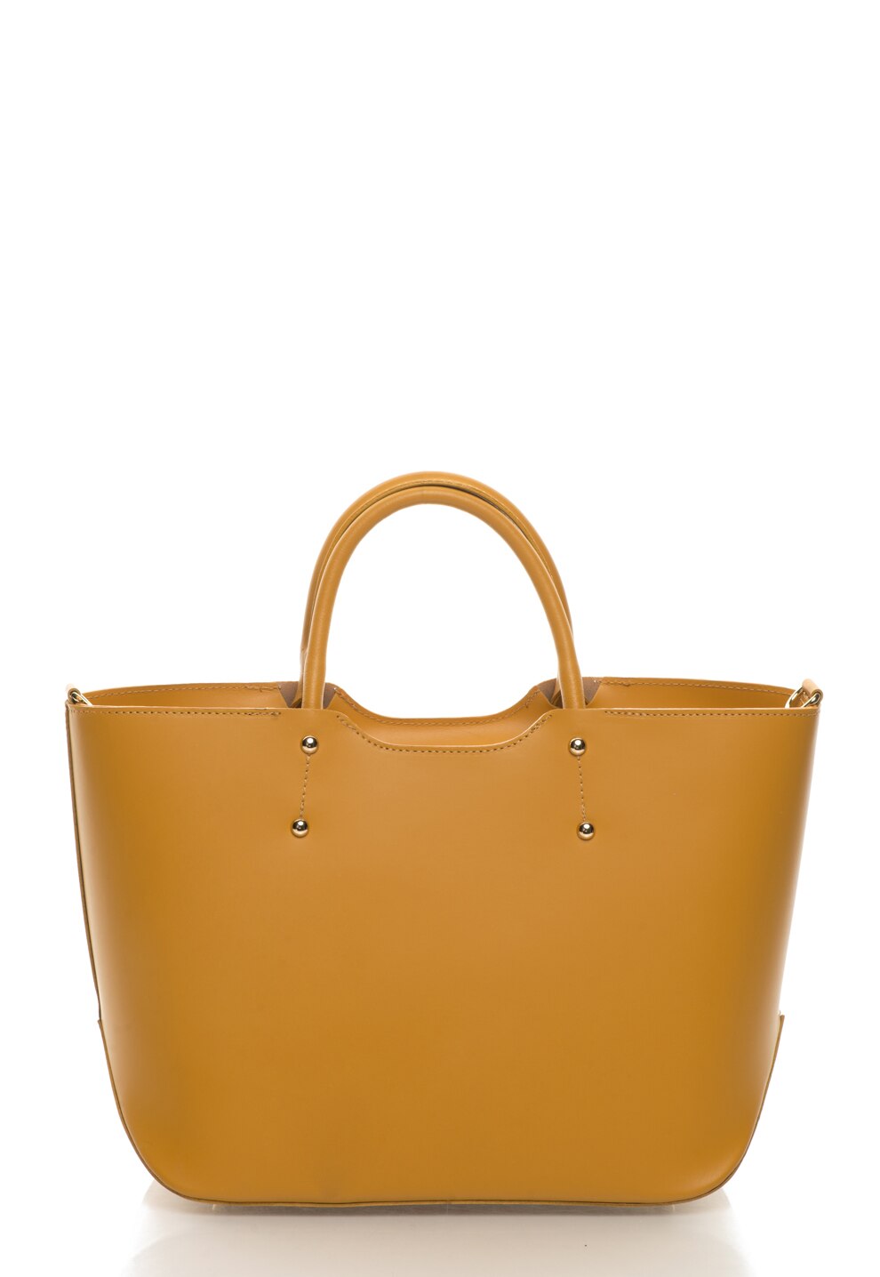 Zee Lane Collection Тъмножълта чанта с детайли в златисто - eMAG.bg