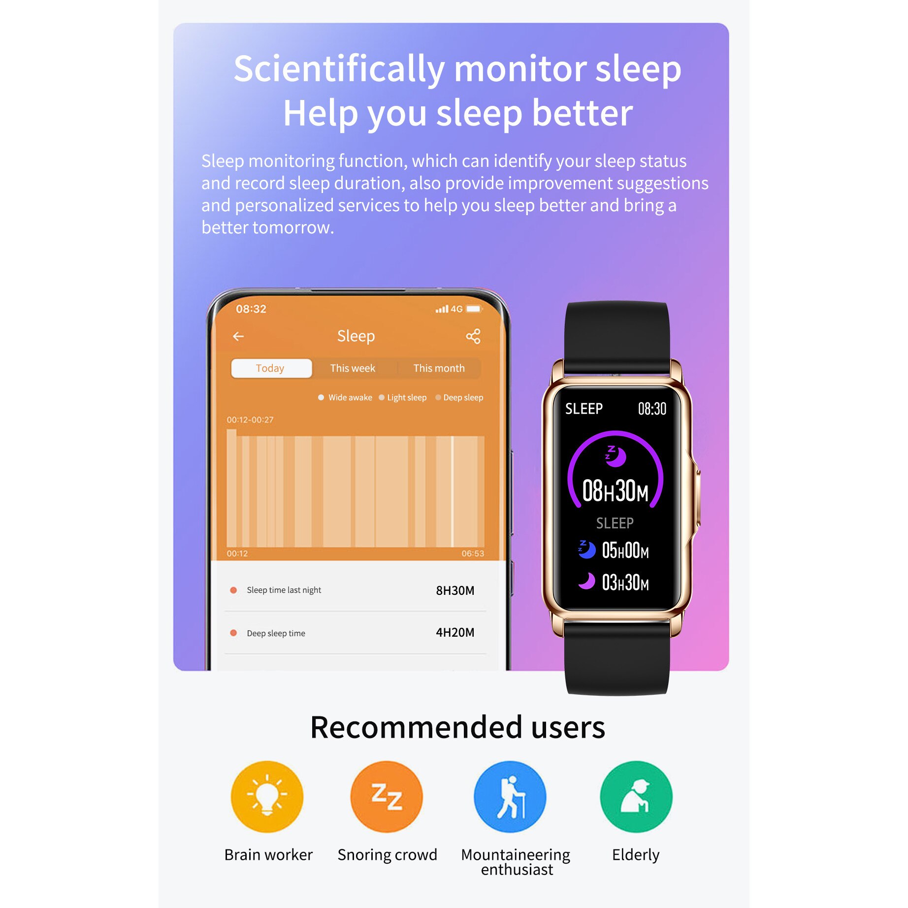 Ceas smartwatch si bratara fitness, Roffie, Notificari Apeluri/Sms ...