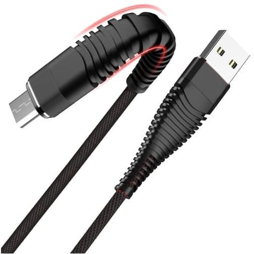 Cablu USB/USB tip C, Armat, Negru - eMAG.ro
