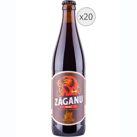 Bere artizanala, romaneasca, Zaganu Bruna (Brown Ale), 20 sticle X 0.5l ...