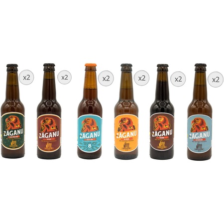 Bere artizanala, romaneasca, Zaganu - Tasting pack, 12 sticle (6 ...