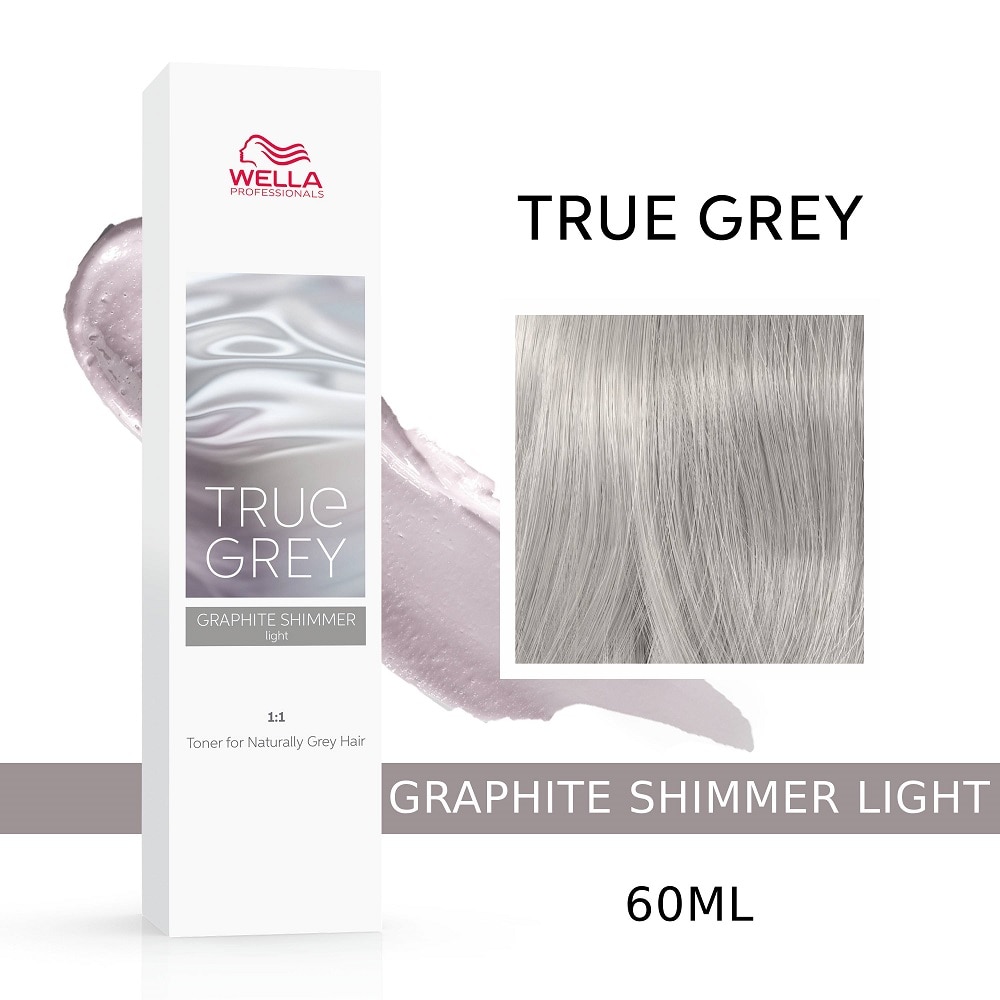 Тоник за сива коса Wella Professionals True Grey, ярък светъл графит ...
