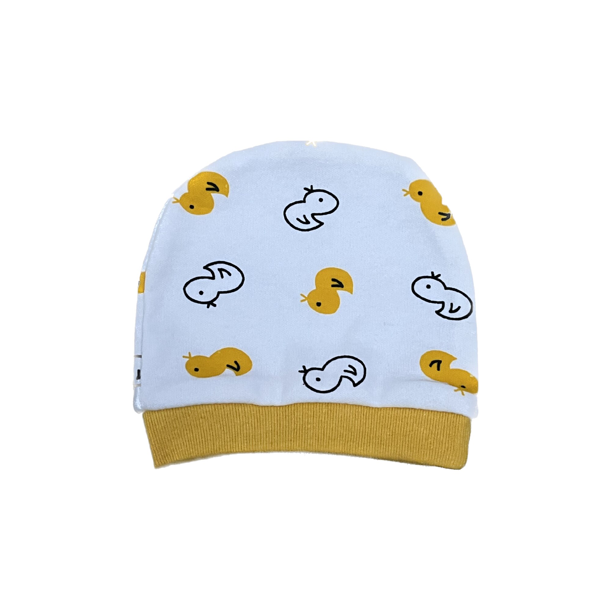 Set hainute bebelusi, Minibird, Puisor, 3 piese din bumbac, Alb/Galben ...