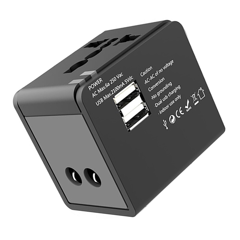 Adaptor de calatorie, EZGETOP®, 2 porturi USB si o priza, universal ...