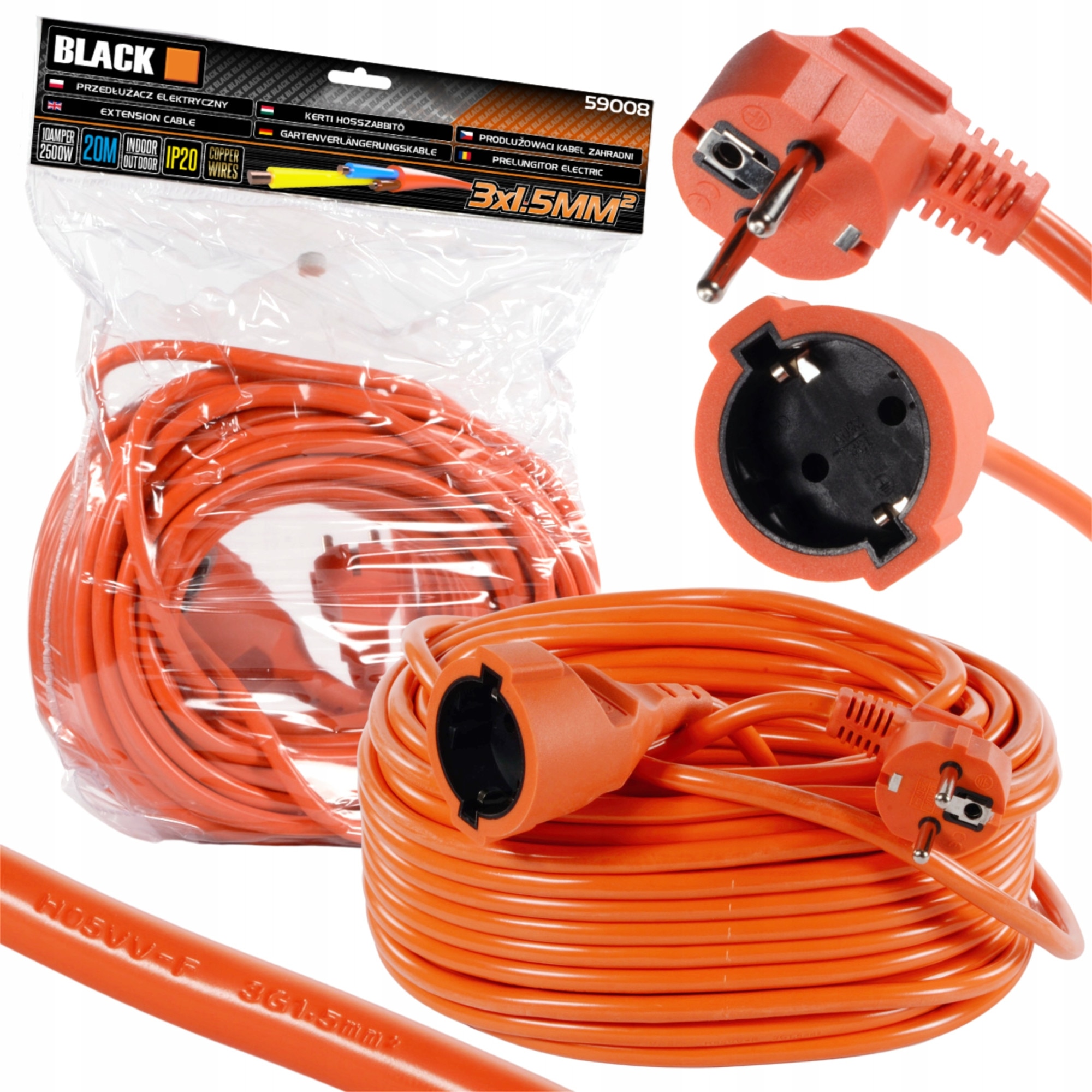 Prelungitor electric 3x1.5mm 10 metri - eMAG.ro