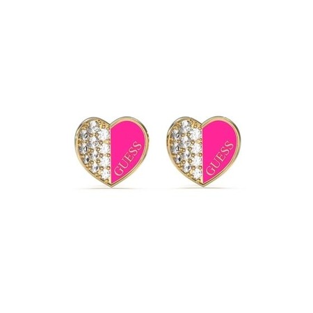 Cercei Guess Lovely stud cu cristale JUBE03048JWYGFCT-U, Auriu, Roz ...