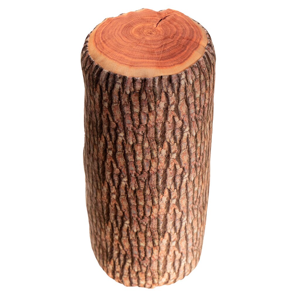 Perna decorativa in forma de bustean, poliester, maro, 17x50 cm - eMAG.ro