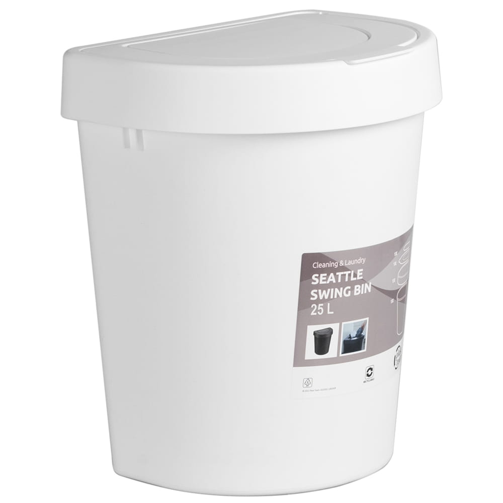 Кошче за боклук Plast Team, 25 L, Бяло - eMAG.bg