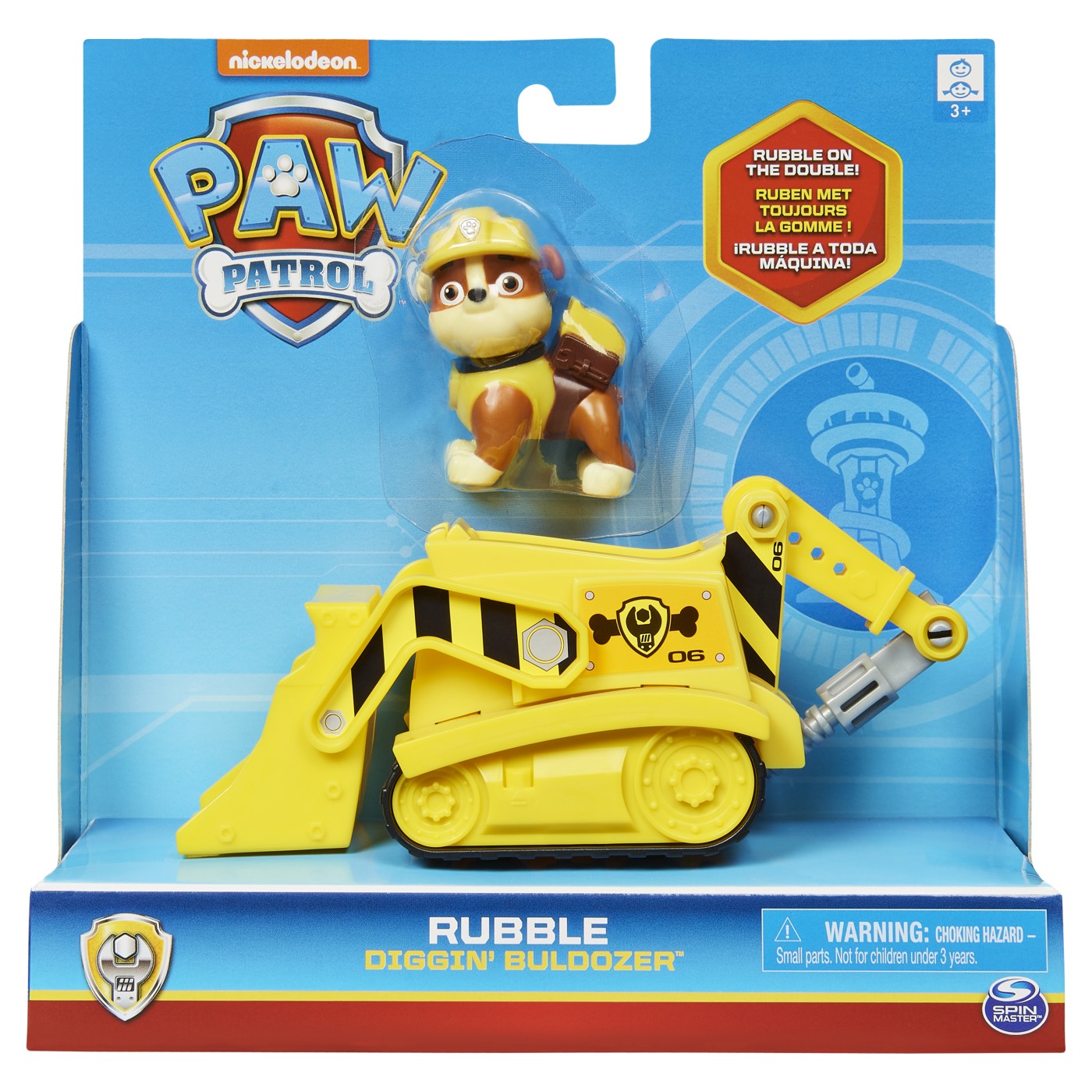 Set figurina cu vehicul Paw Patrol - Rubble, Bulldozer - eMAG.ro