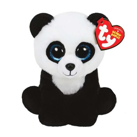 Jucarie de plus Ty - Beanie Babies, Baboo, urs panda, 15 cm - eMAG.ro