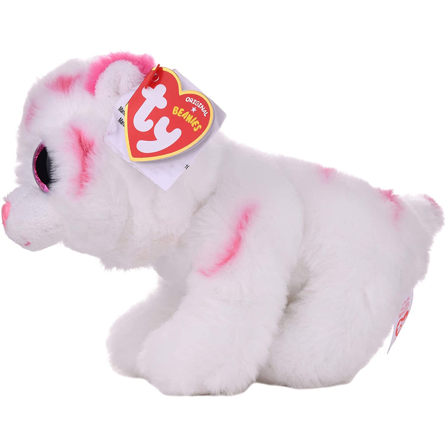 Плюшена играчка Ty - Beanie Babies, Tabor, Тигър, Бял, 15 см - eMAG.bg