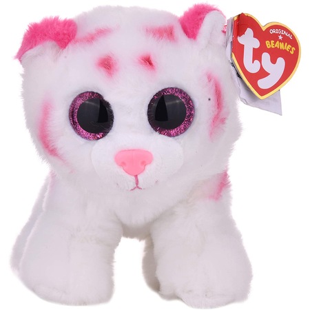 Плюшена играчка Ty - Beanie Babies, Tabor, Тигър, Бял, 15 см - eMAG.bg