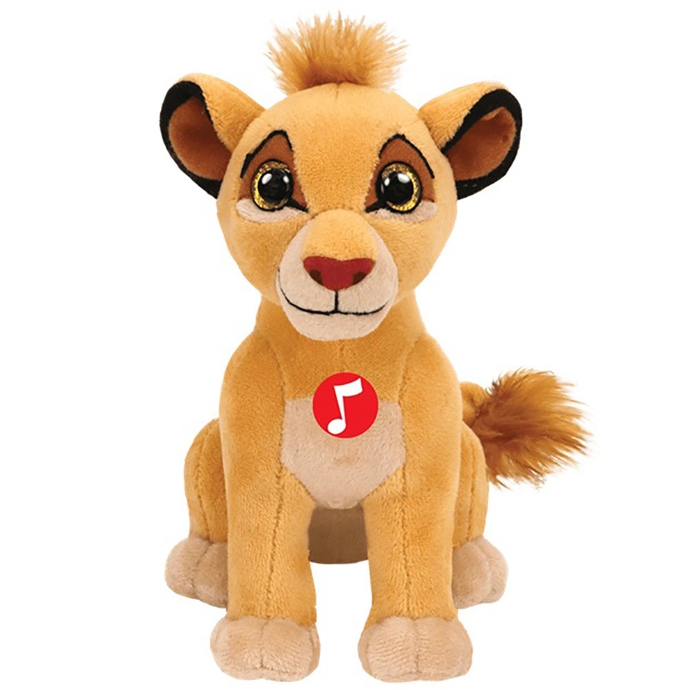 Jucarie de plus Ty - Beanie Babies Disney, Simba, cu sunete, 15 cm ...